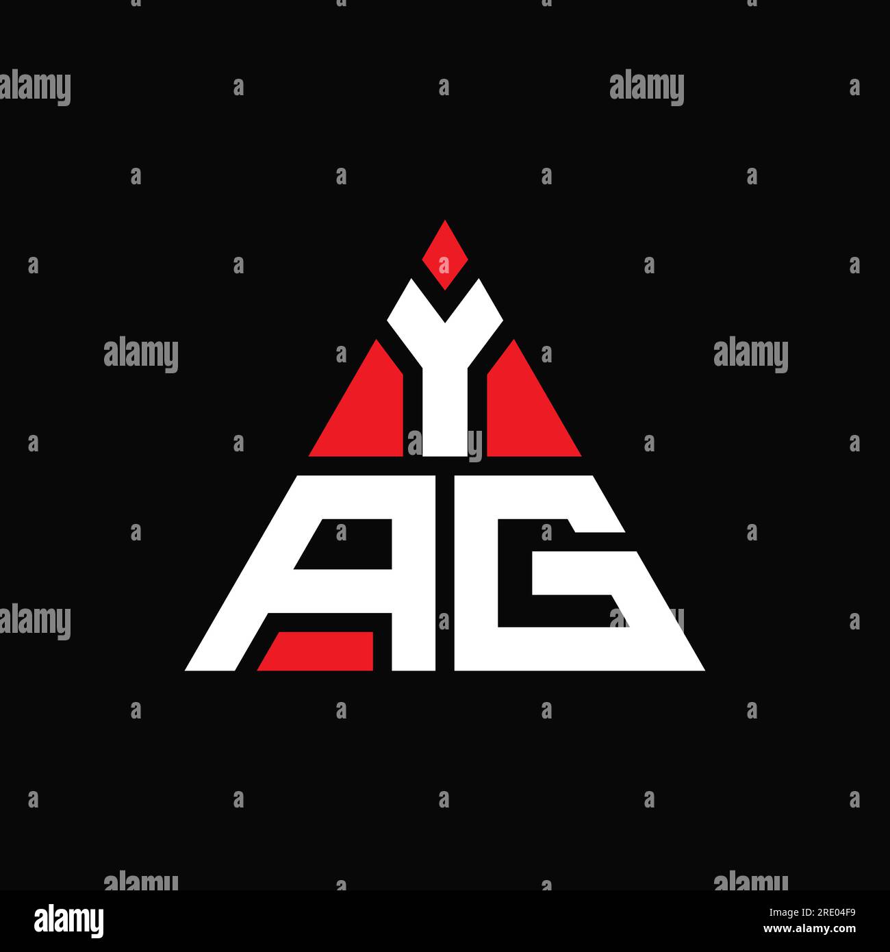 YAG triangle letter logo design with triangle shape. YAG triangle logo ...