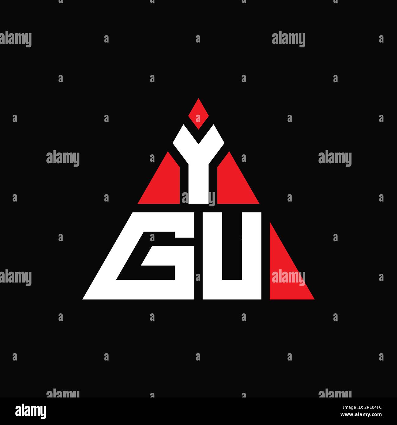 YGU triangle letter logo design with triangle shape. YGU triangle logo ...
