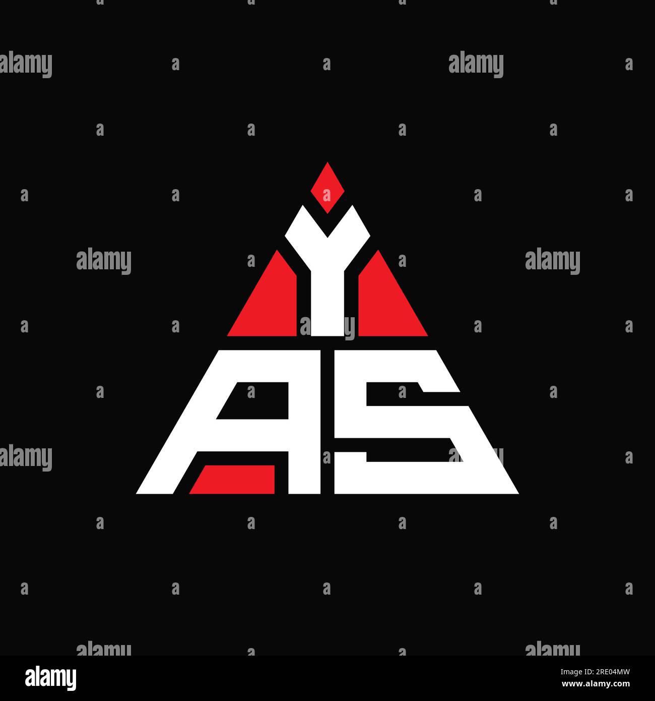 YAS triangle letter logo design with triangle shape. YAS triangle logo ...