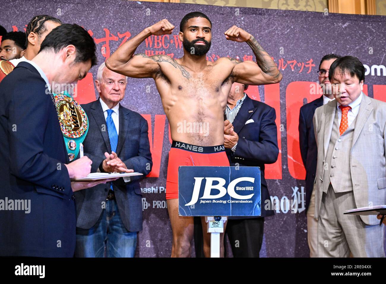 Stephen Fulton US during the weigh-in for the World Super Bantamweight ...