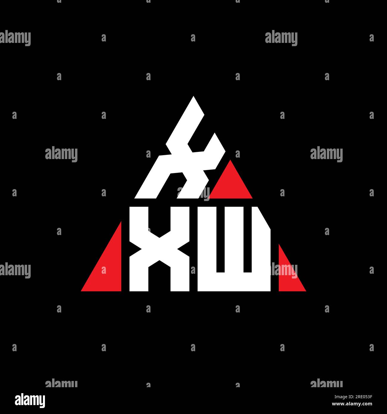 XXW triangle letter logo design with triangle shape. XXW triangle logo ...
