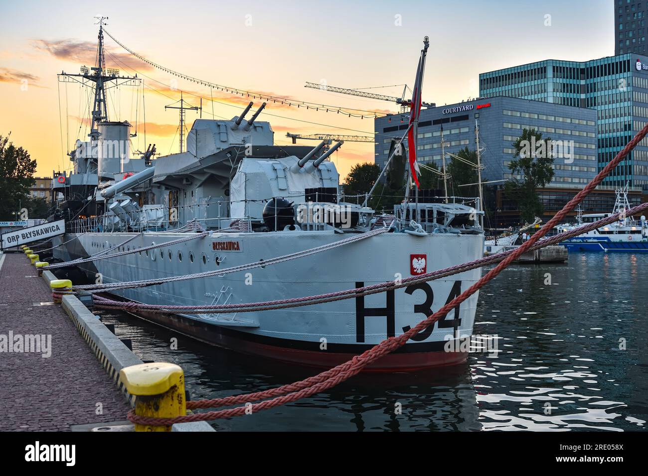 Gdynia, Poland - August 26; 2022: Beautiful historic ship named ...