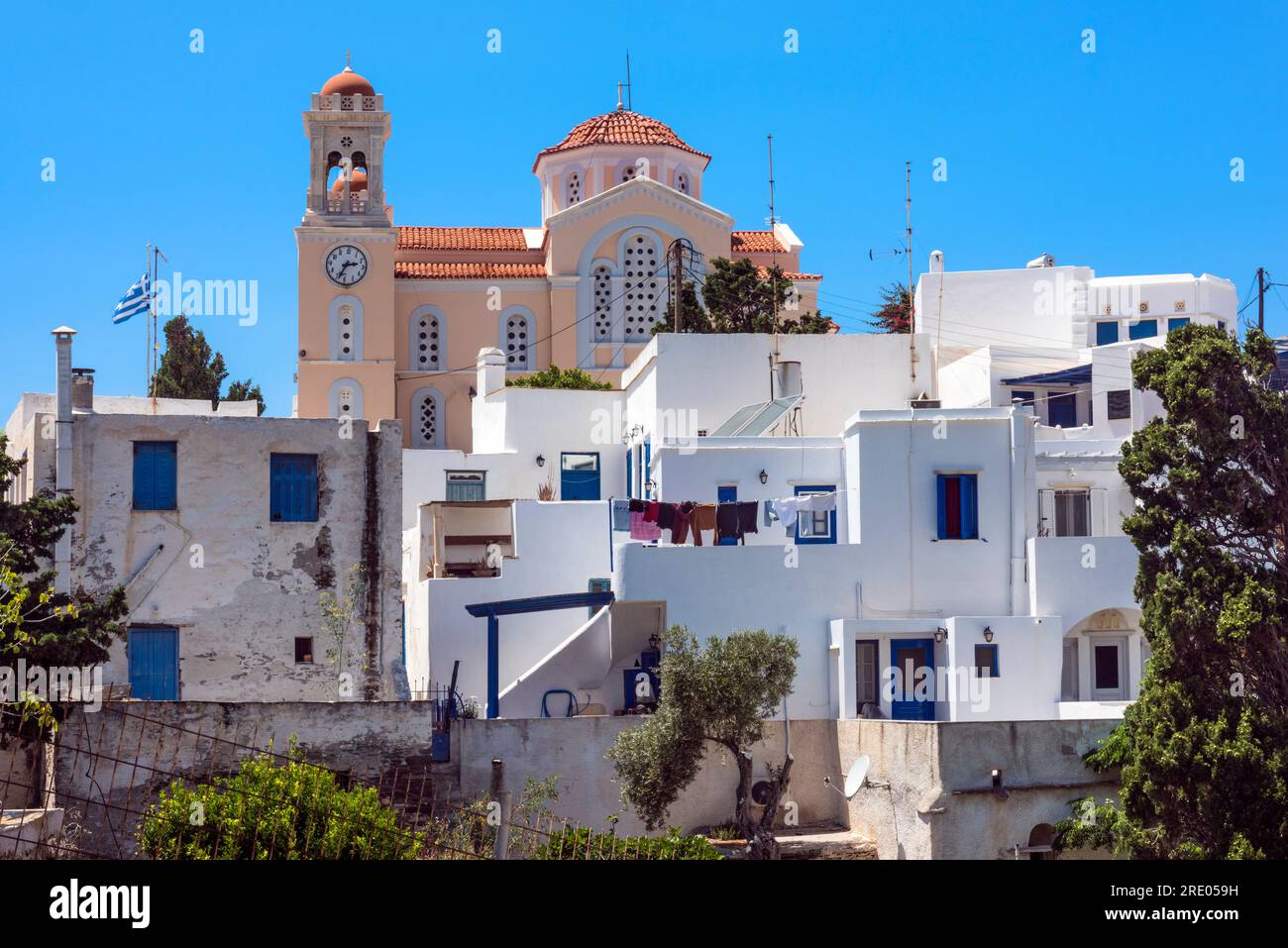 A Church in Pirgos Village, Tinos Stock Photo - Alamy