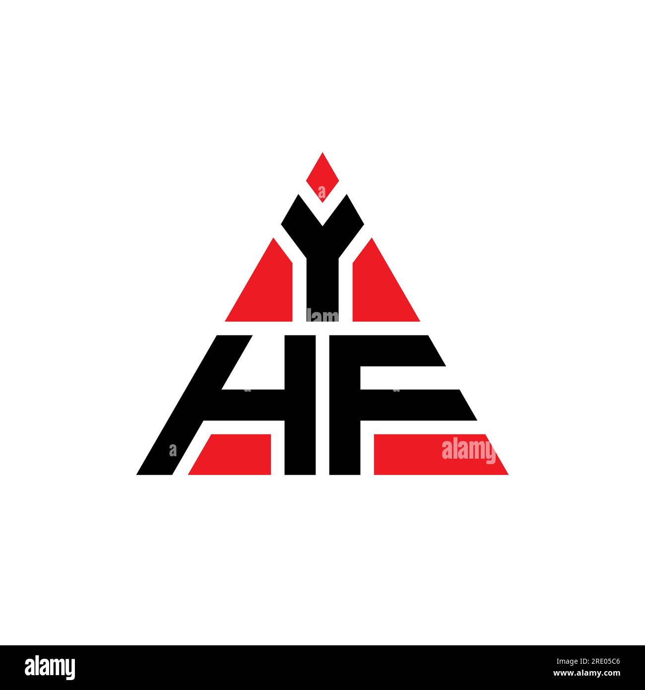 YHF triangle letter logo design with triangle shape. YHF triangle logo ...