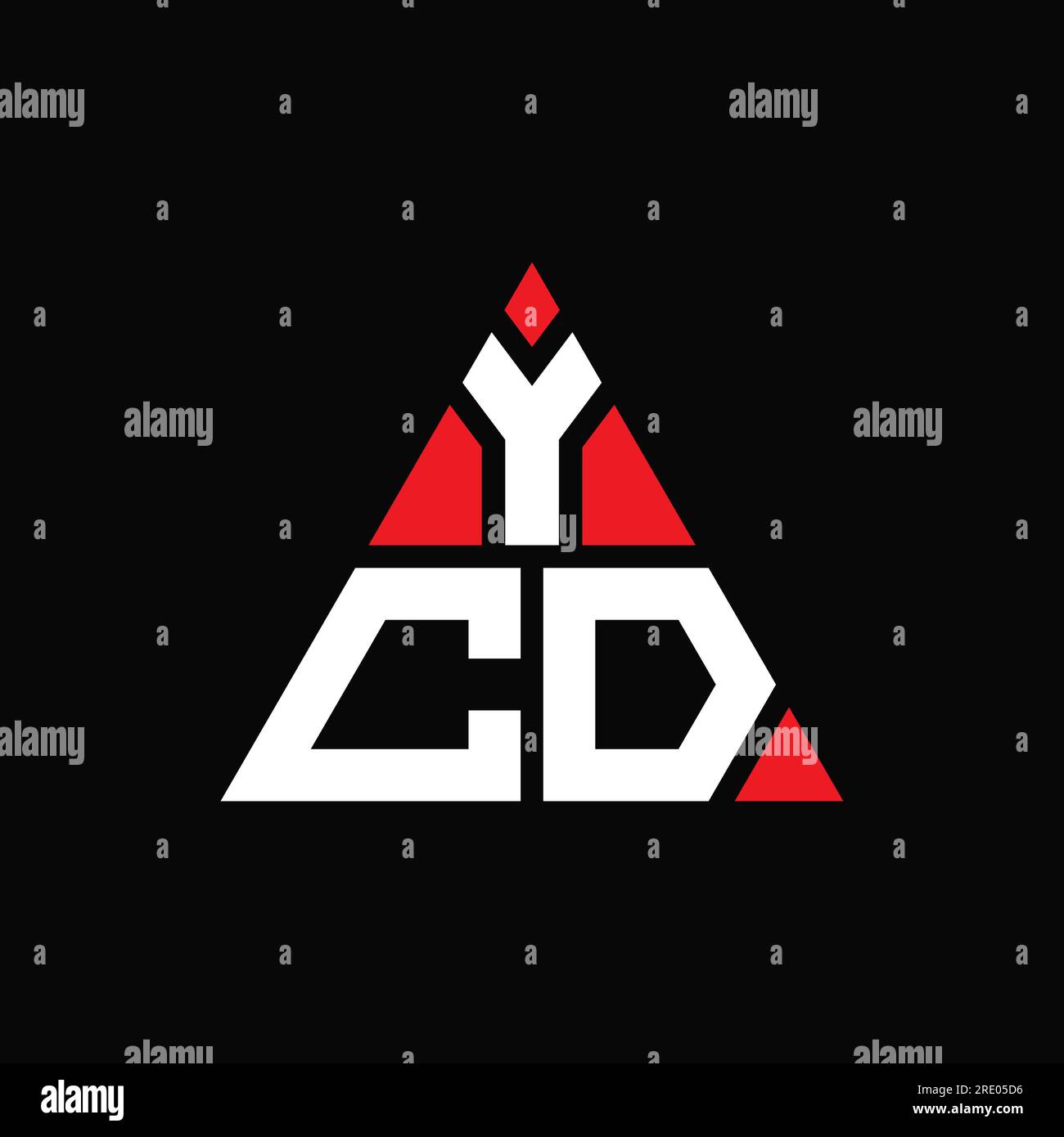YCD triangle letter logo design with triangle shape. YCD triangle logo ...