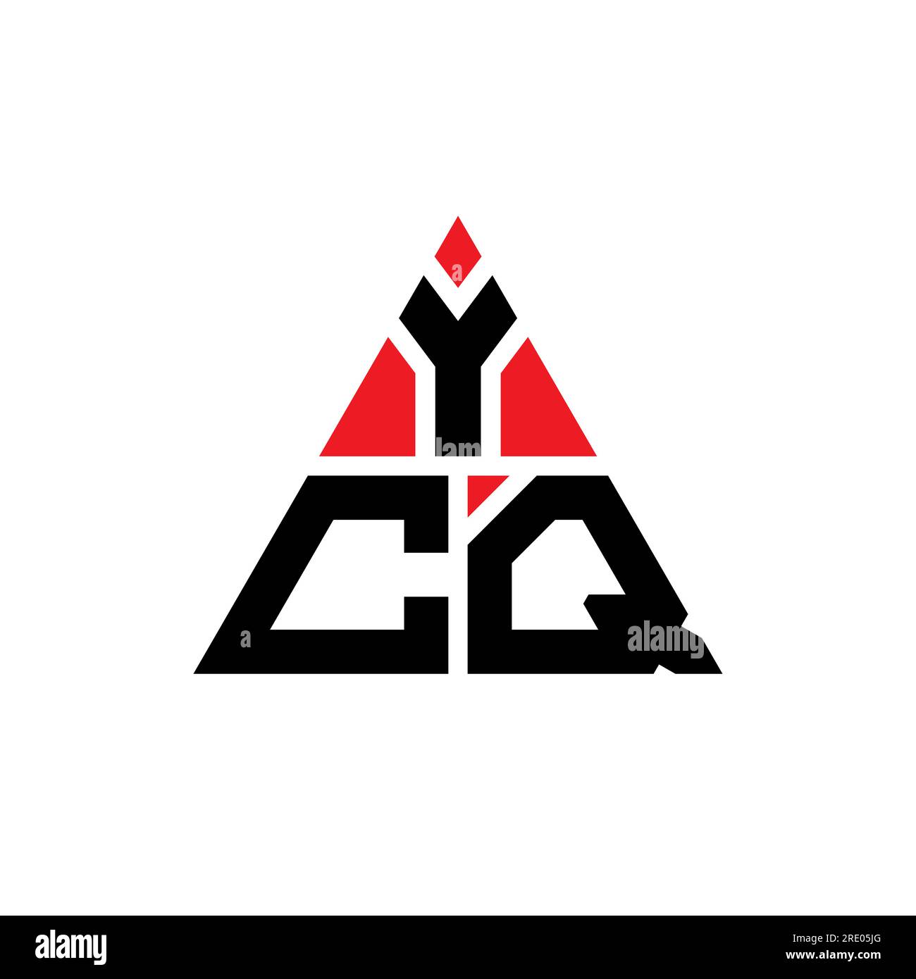 YCQ triangle letter logo design with triangle shape. YCQ triangle logo ...
