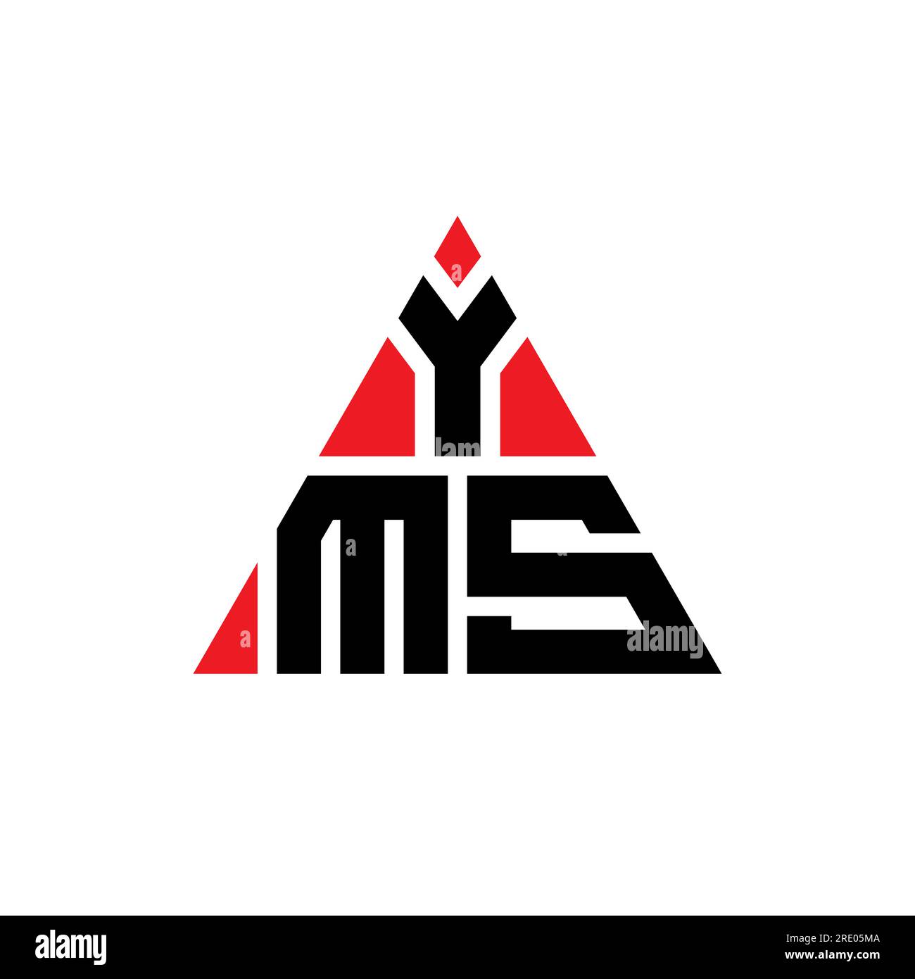 YMS triangle letter logo design with triangle shape. YMS triangle logo design monogram. YMS ...