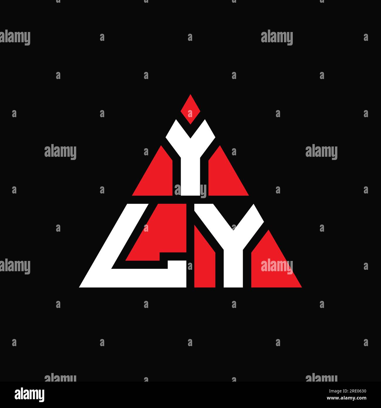 YLY triangle letter logo design with triangle shape. YLY triangle logo ...