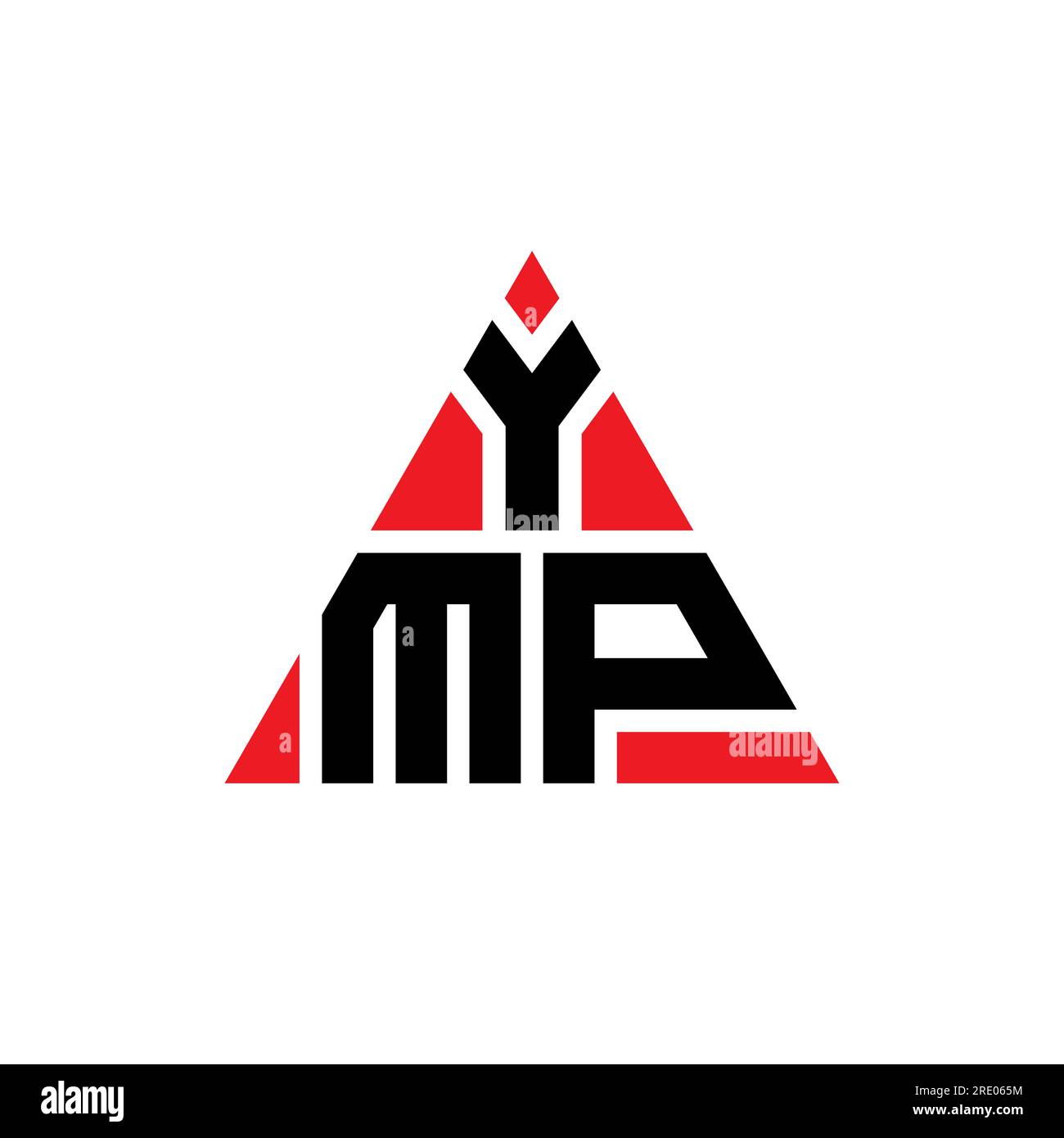 YMP triangle letter logo design with triangle shape. YMP triangle logo ...