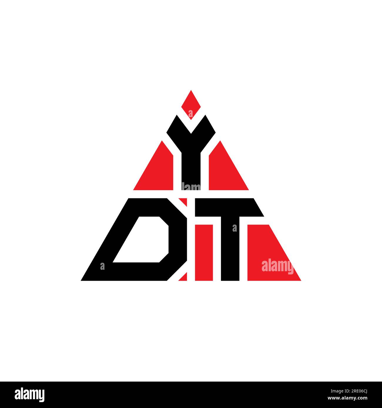 YDT triangle letter logo design with triangle shape. YDT triangle logo ...
