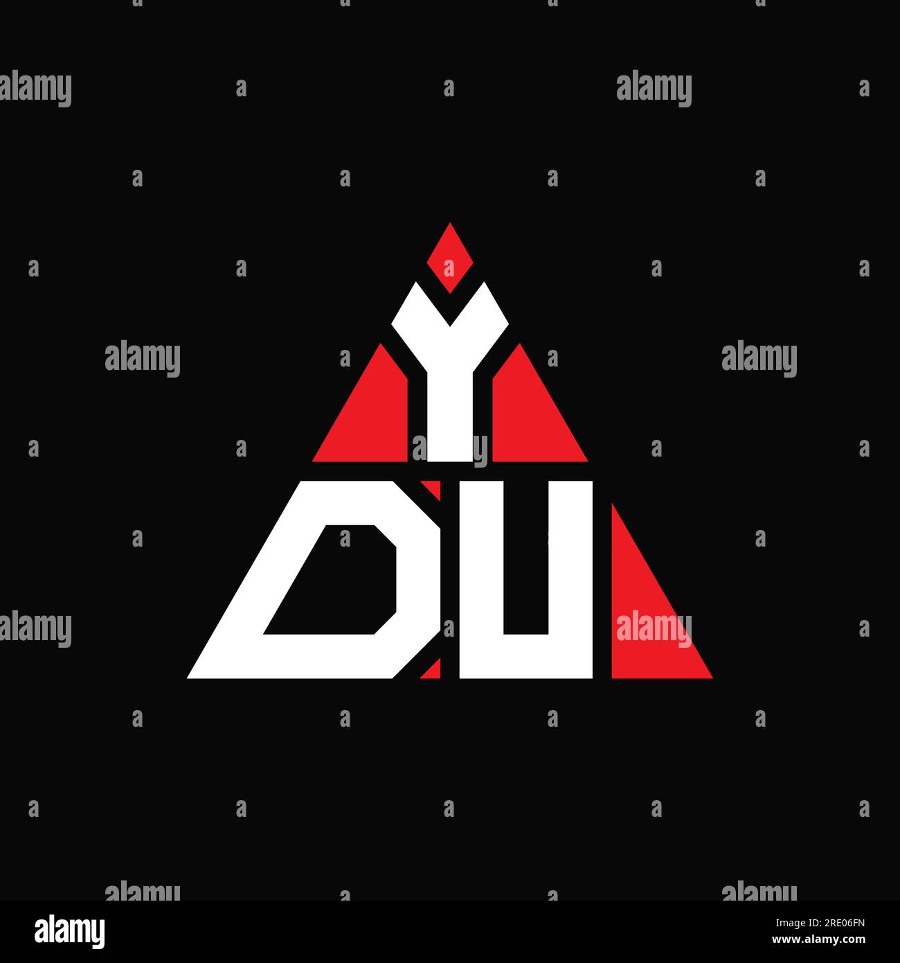 YDU triangle letter logo design with triangle shape. YDU triangle logo ...