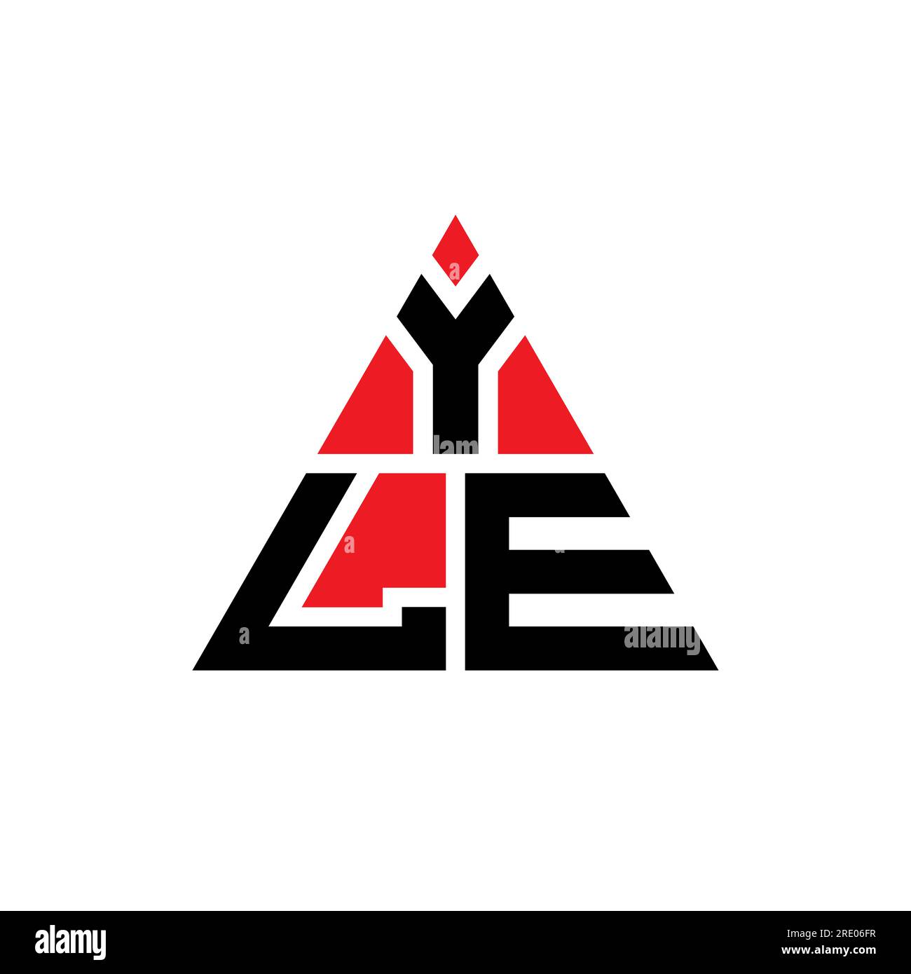 YLE triangle letter logo design with triangle shape. YLE triangle logo ...