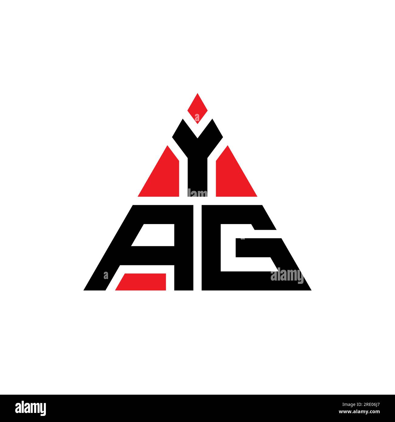 YAG triangle letter logo design with triangle shape. YAG triangle logo ...