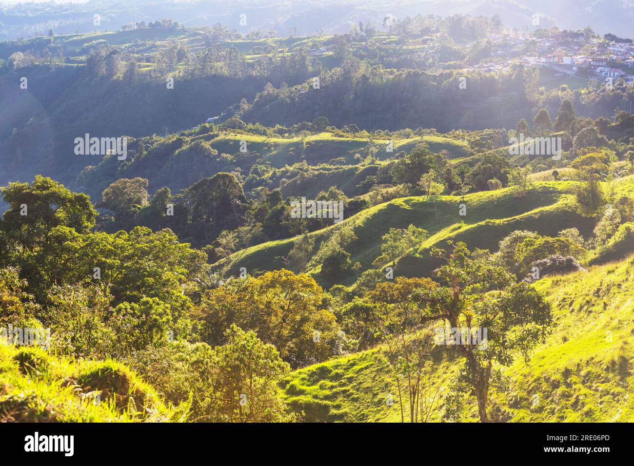 Rural landscapes in green colombian mountains Stock Photo - Alamy