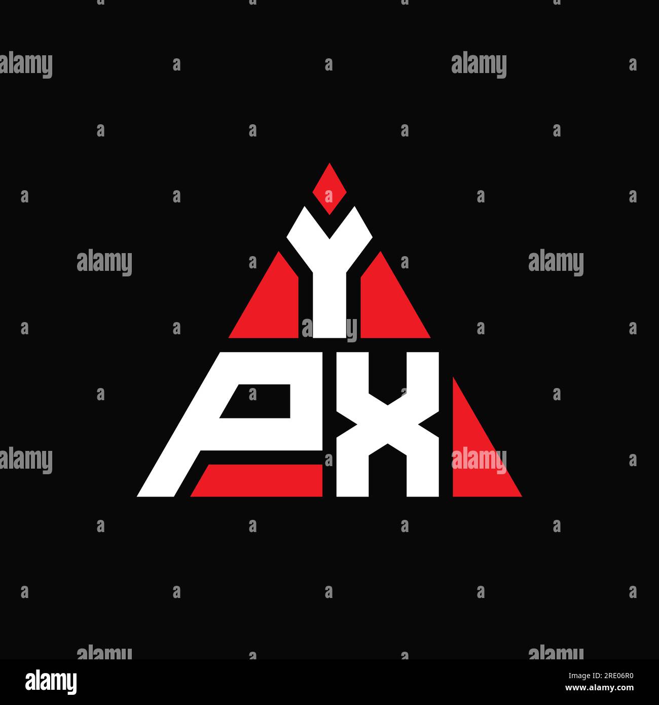 YPX triangle letter logo design with triangle shape. YPX triangle logo ...