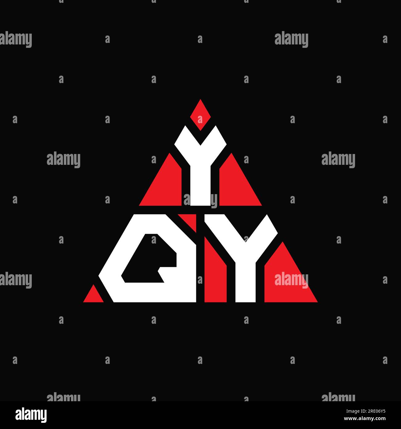 YQY triangle letter logo design with triangle shape. YQY triangle logo design monogram. YQY ...