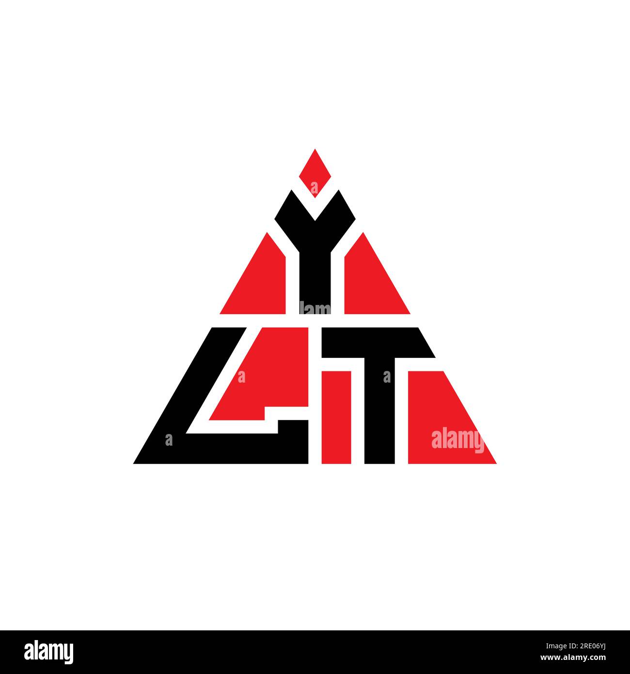 YLT triangle letter logo design with triangle shape. YLT triangle logo ...