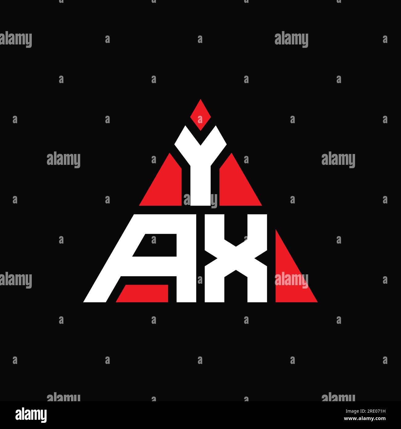YAX triangle letter logo design with triangle shape. YAX triangle logo ...