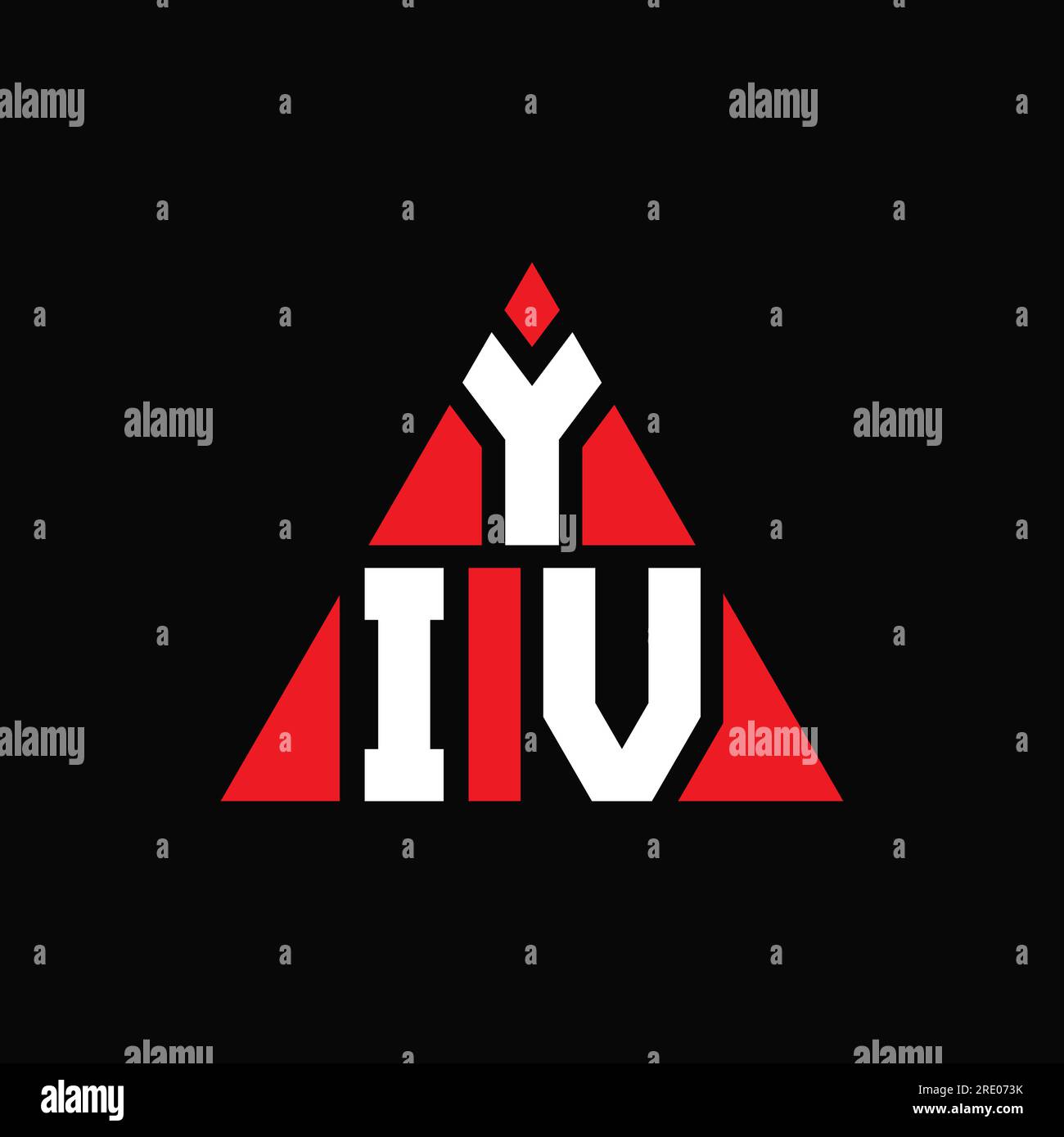 YIV triangle letter logo design with triangle shape. YIV triangle logo ...