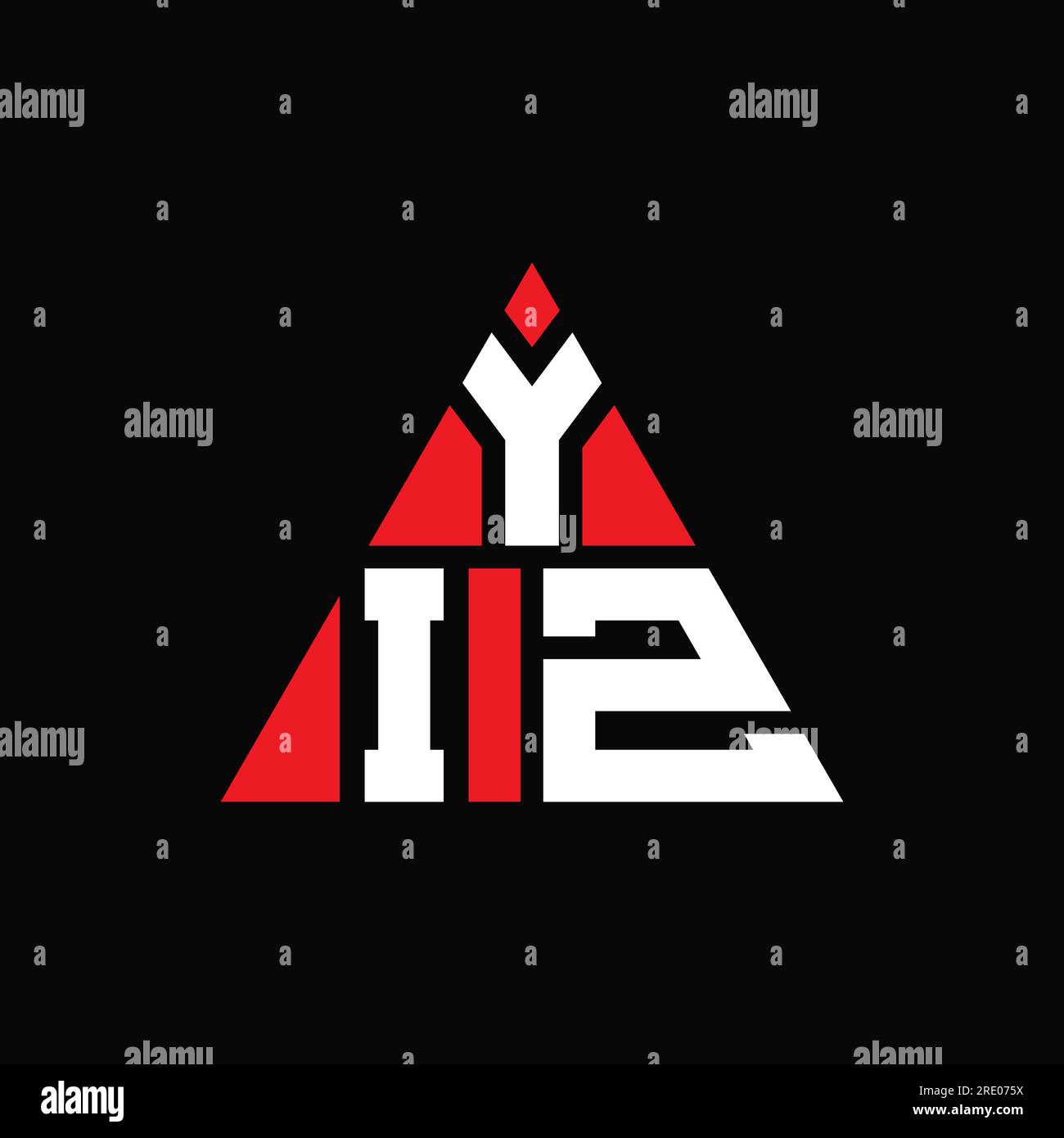 YIZ triangle letter logo design with triangle shape. YIZ triangle logo design monogram. YIZ ...