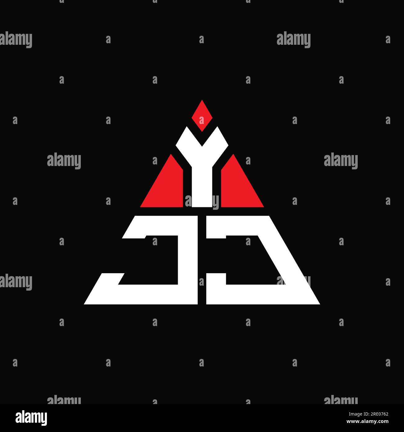 YJJ triangle letter logo design with triangle shape. YJJ triangle logo design monogram. YJJ ...
