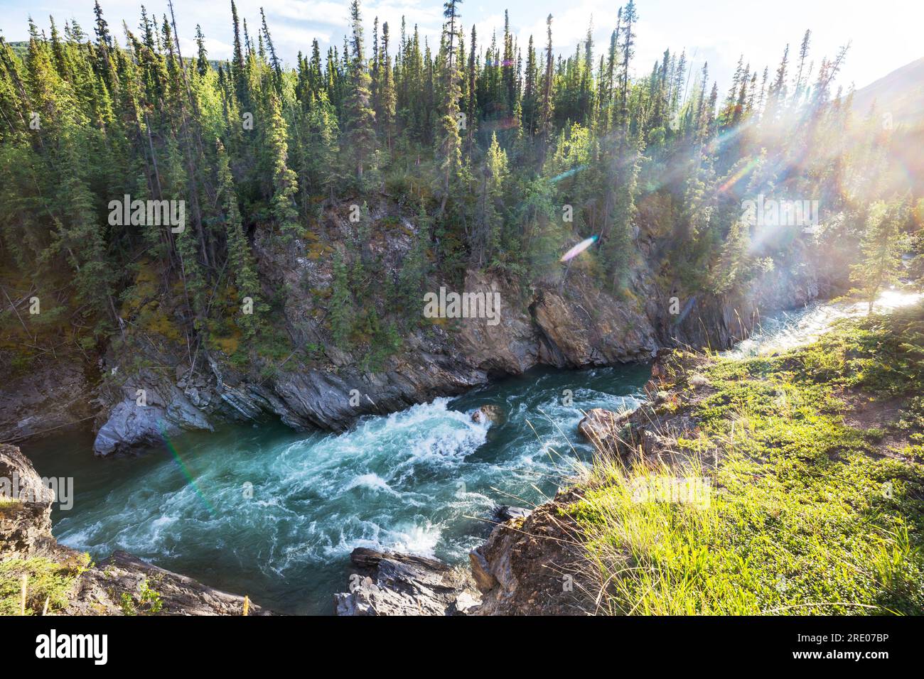 Beautiful mountains river in summer season, Canada Stock Photo - Alamy