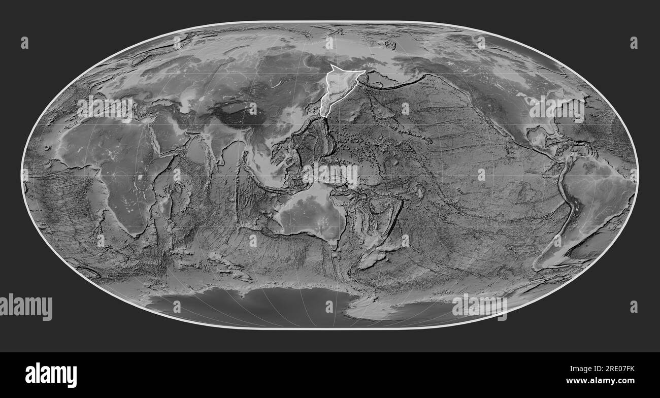 World Elevation Map Grayscale