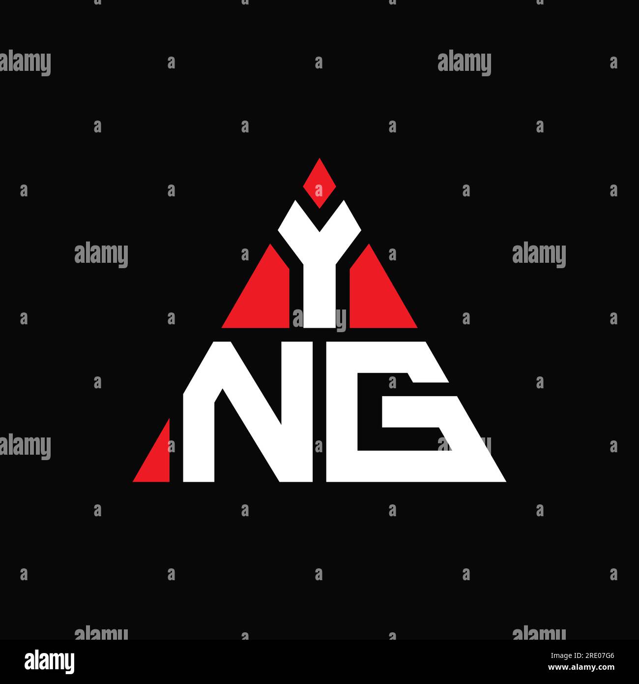 YNG triangle letter logo design with triangle shape. YNG triangle logo ...