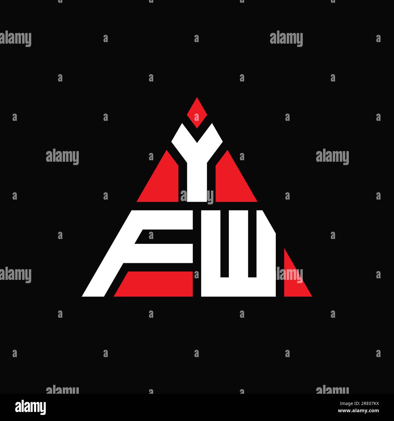 YFW triangle letter logo design with triangle shape. YFW triangle logo ...