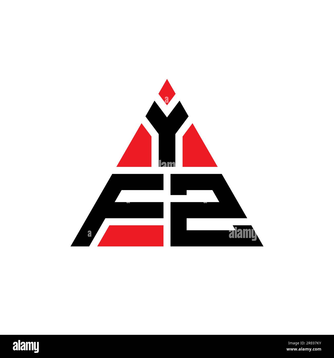 YFZ triangle letter logo design with triangle shape. YFZ triangle logo ...