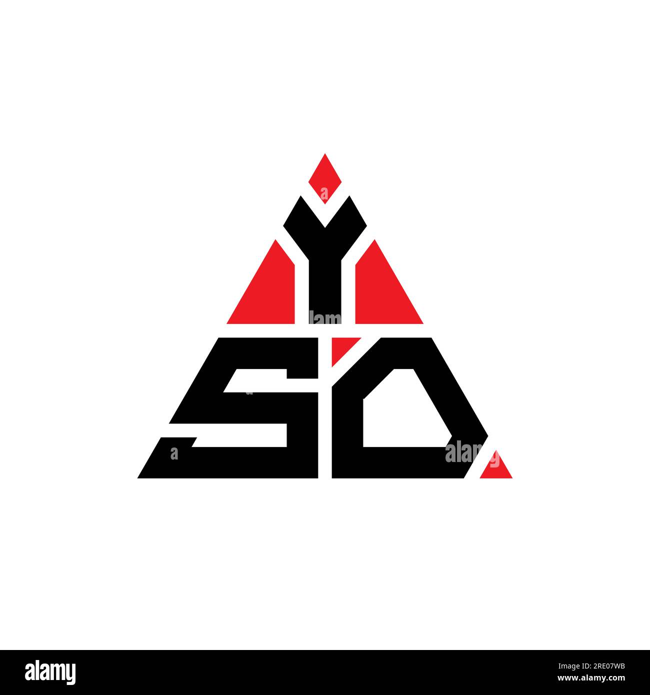 YSO triangle letter logo design with triangle shape. YSO triangle logo ...