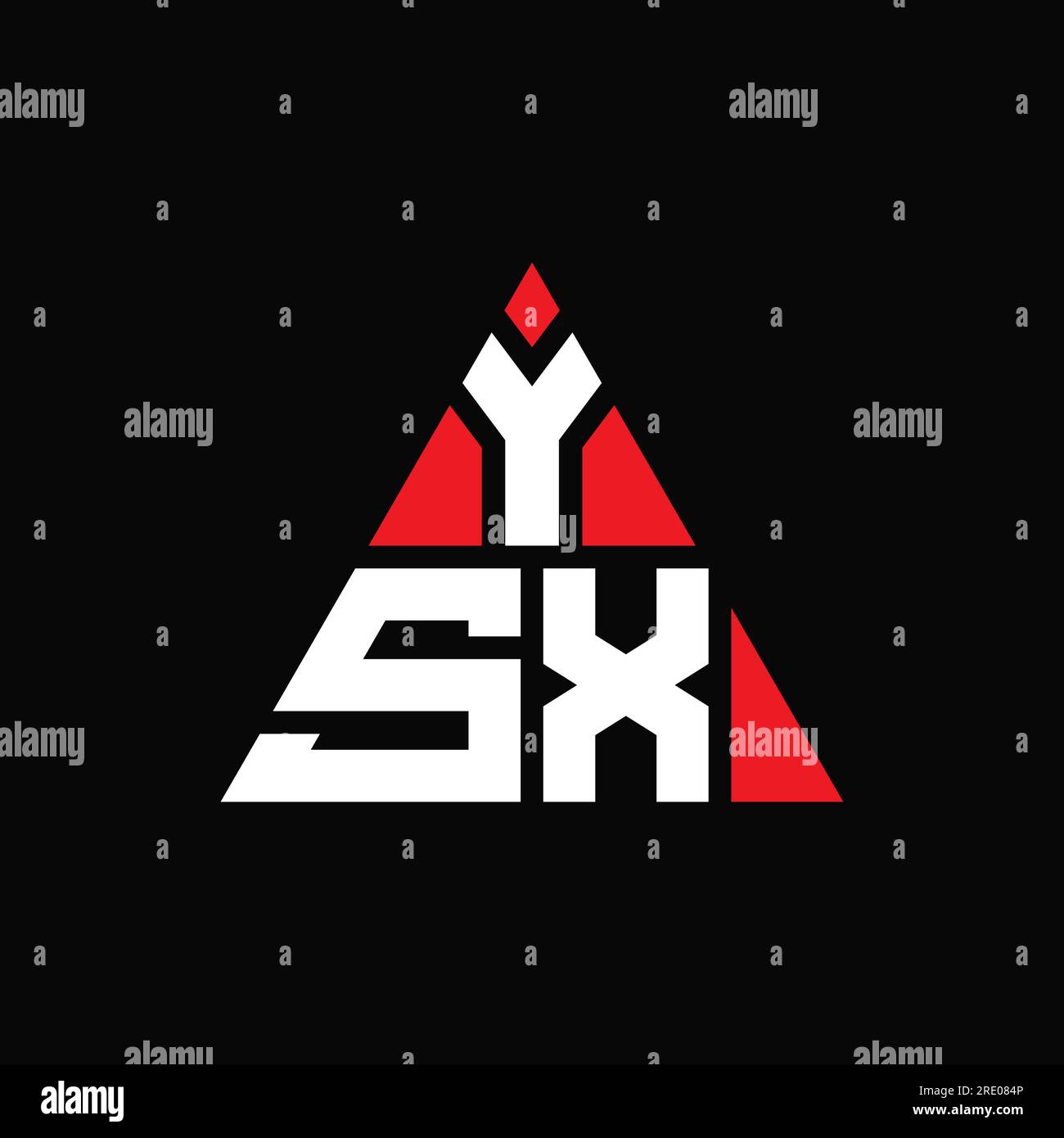 YSX triangle letter logo design with triangle shape. YSX triangle logo ...
