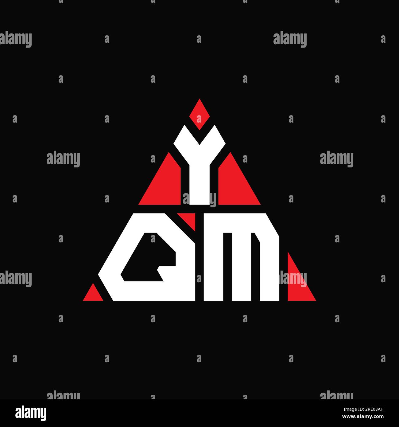 YQM triangle letter logo design with triangle shape. YQM triangle logo ...
