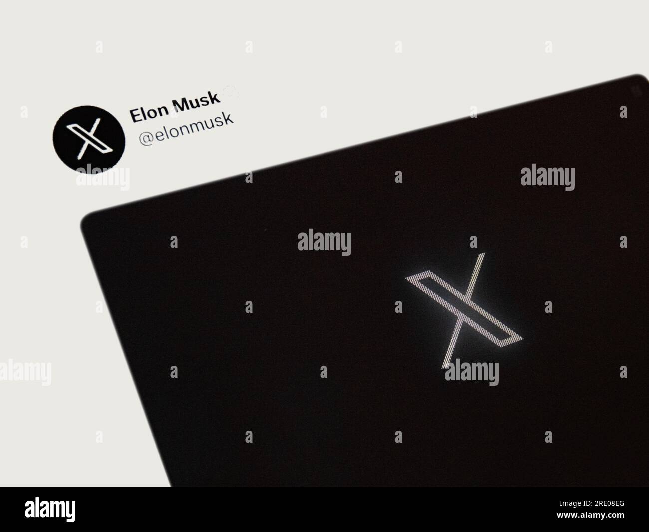 Twitter may be renamed X - Screen of Elon Musk twitter profile showing ...