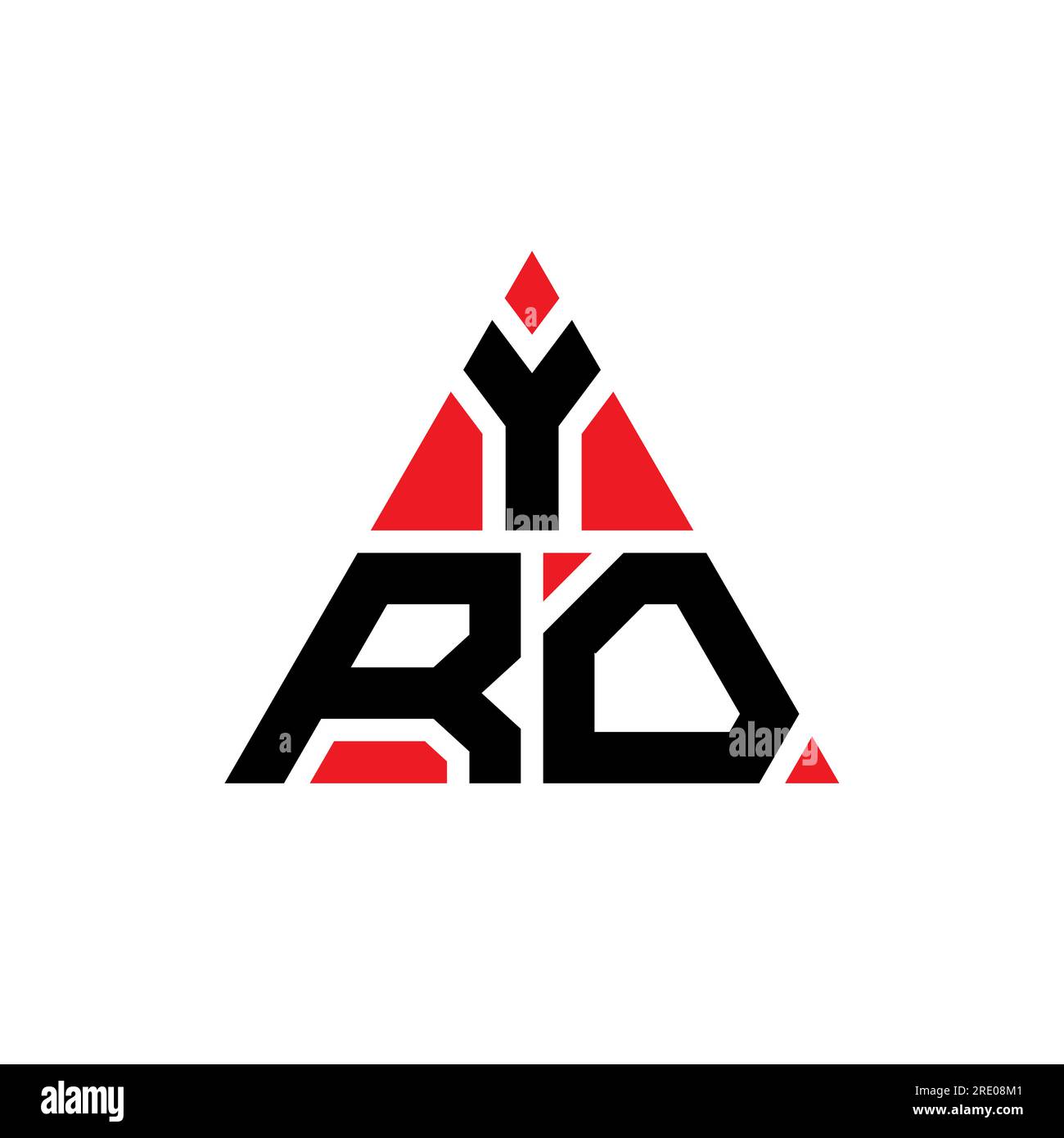 YRO triangle letter logo design with triangle shape. YRO triangle logo ...
