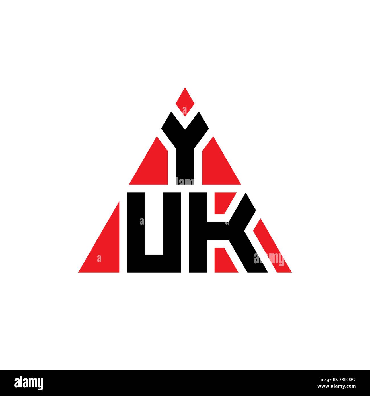 YUK triangle letter logo design with triangle shape. YUK triangle logo ...