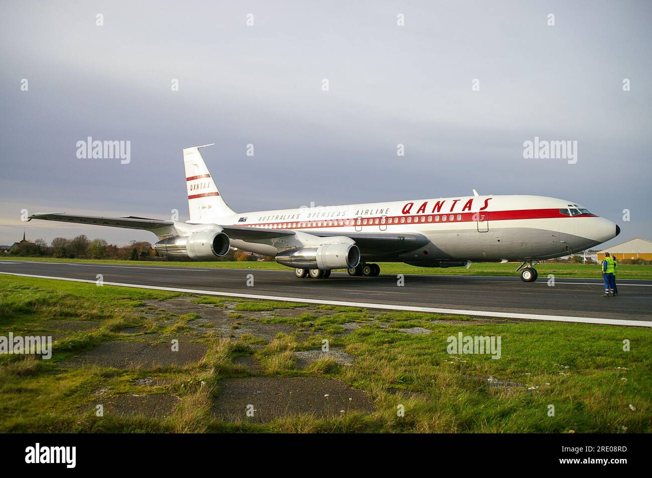 QANTAS Boeing 707 VH-XBA (formerly VH-EBA) which was the airline's ...