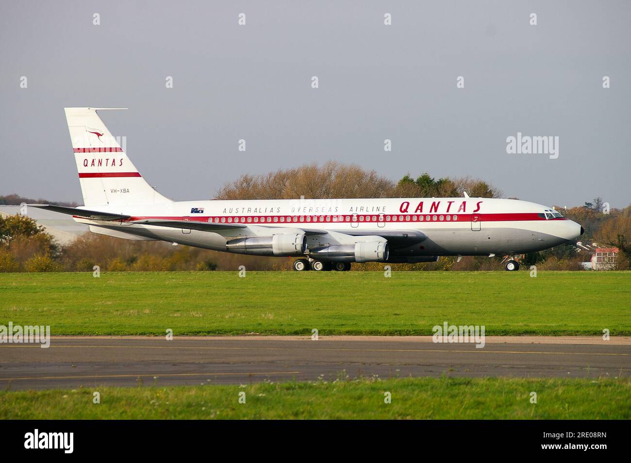 QANTAS Boeing 707 VH-XBA (formerly VH-EBA) which was the airline's ...