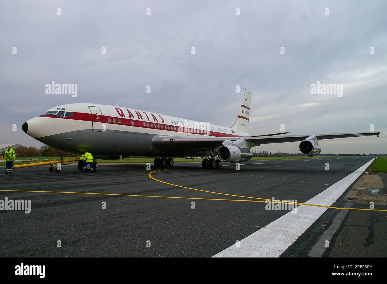 QANTAS Boeing 707 VH-XBA (formerly VH-EBA) which was the airline's ...