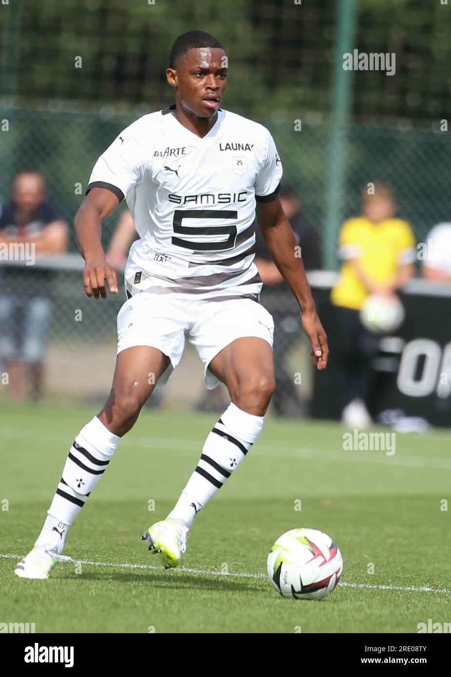 Jeanuël Belocian of Stade Rennais during the Amical 2023 between Stade ...