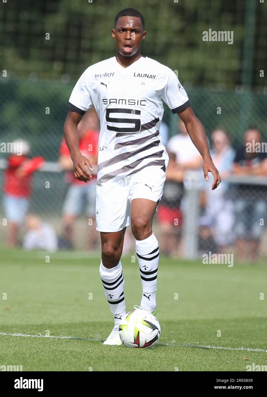 Jeanuël Belocian of Stade Rennais during the Amical 2023 between Stade ...