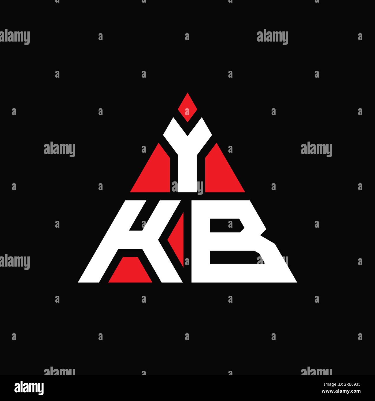 YKB triangle letter logo design with triangle shape. YKB triangle logo ...