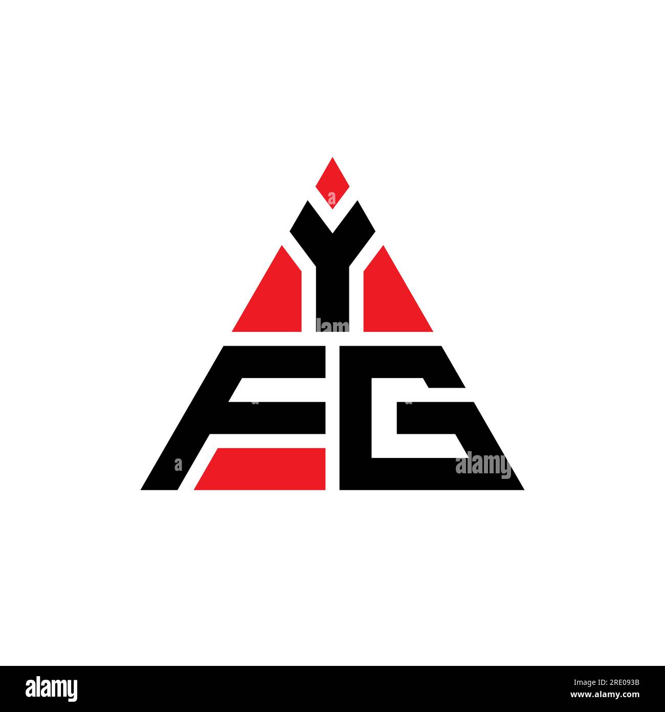 YFG triangle letter logo design with triangle shape. YFG triangle logo ...