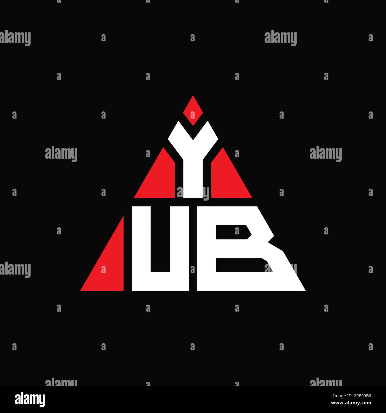 YUB triangle letter logo design with triangle shape. YUB triangle logo ...