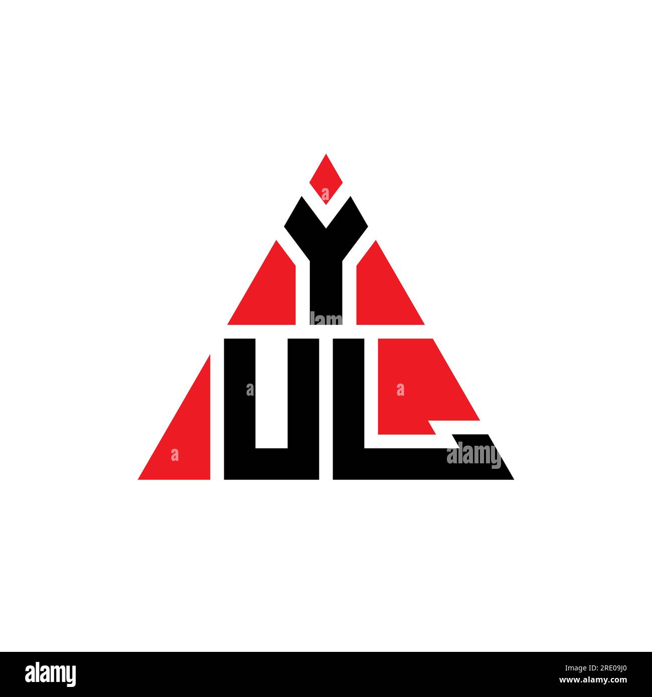 YUL triangle letter logo design with triangle shape. YUL triangle logo ...