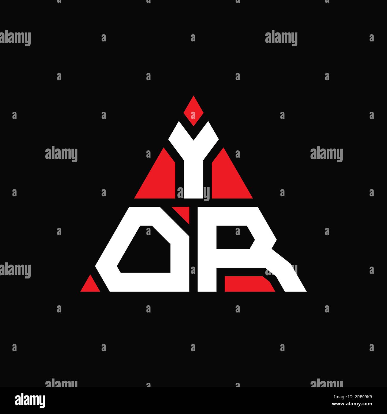 YOR triangle letter logo design with triangle shape. YOR triangle logo ...