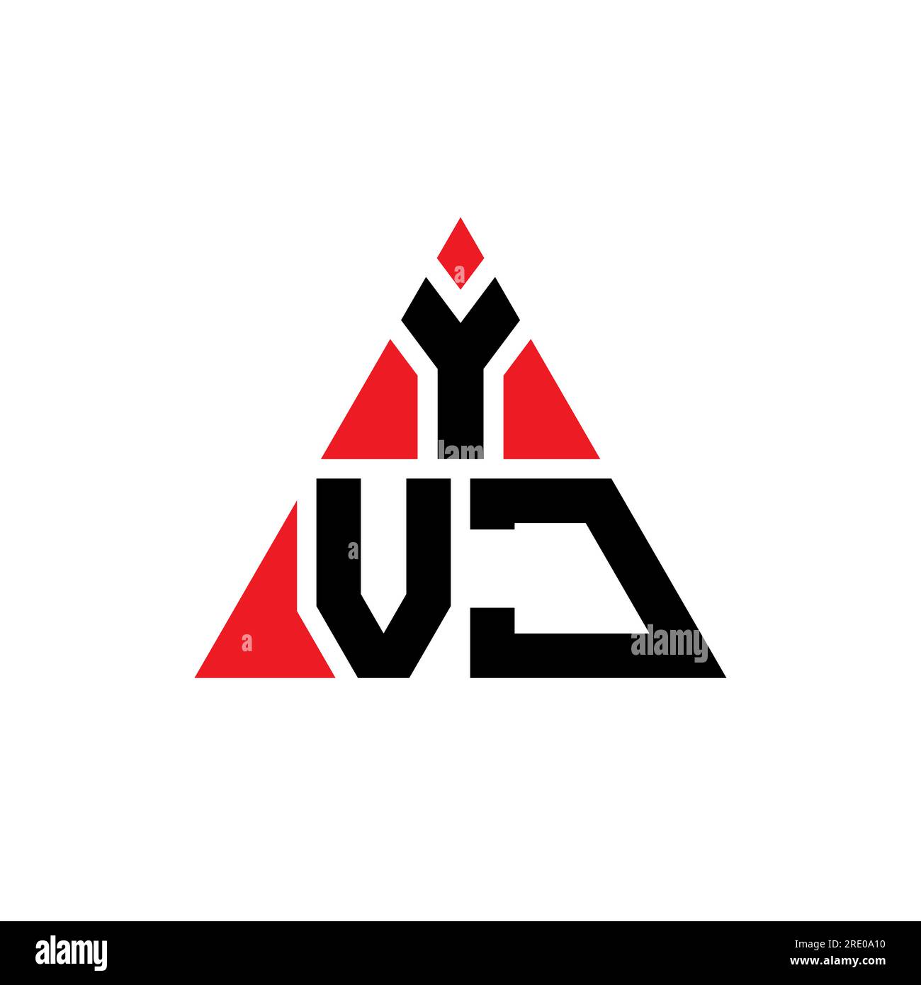 YVJ triangle letter logo design with triangle shape. YVJ triangle logo ...