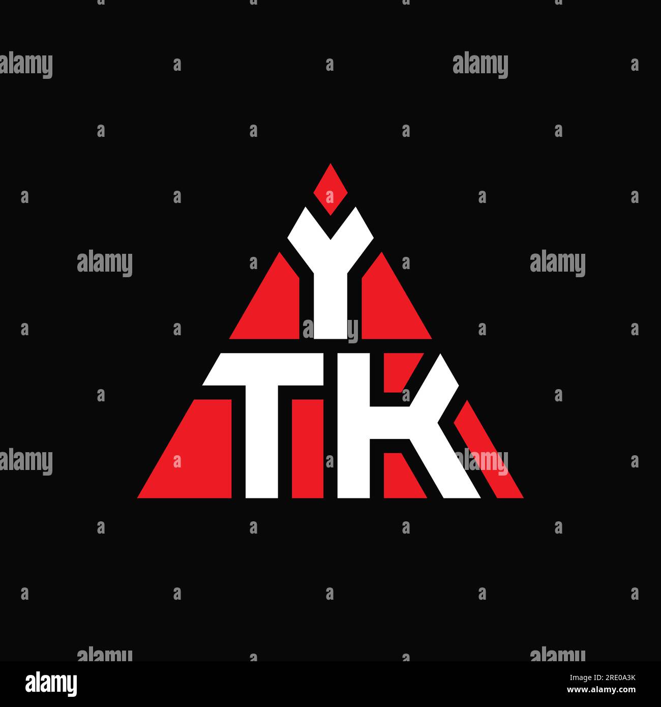 YTK triangle letter logo design with triangle shape. YTK triangle logo design monogram. YTK ...