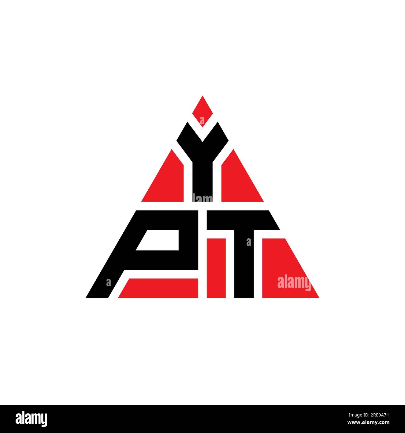 YPT triangle letter logo design with triangle shape. YPT triangle logo ...