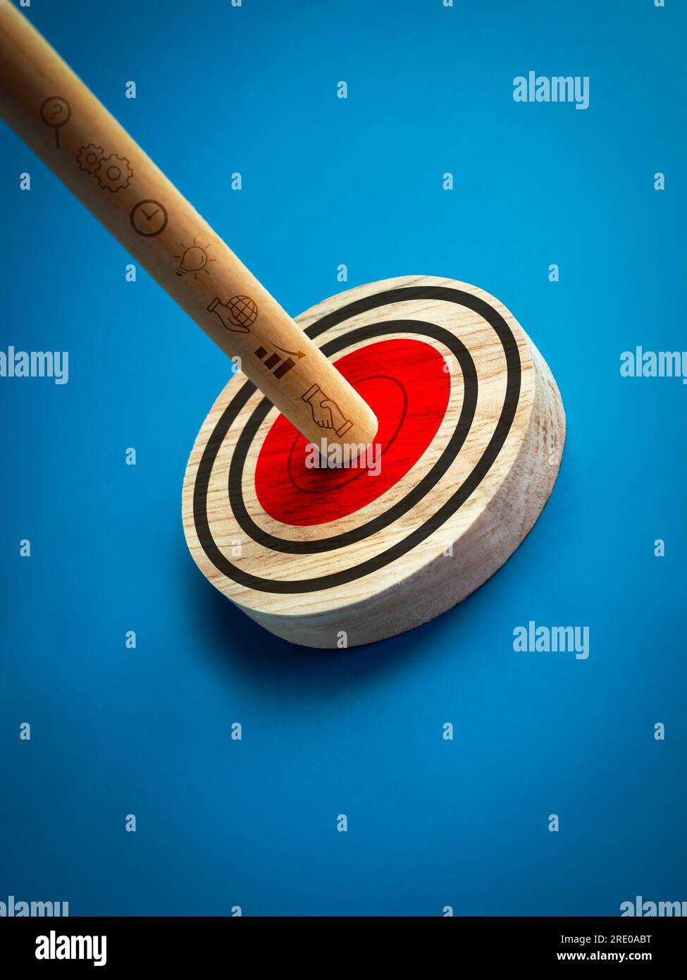 Big target and business goal concepts. Big red target dart icon on ...